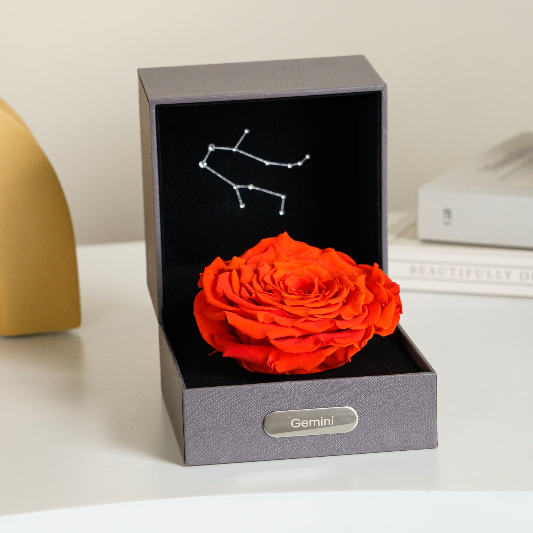 Gemini Preserved Rose Constellation Zodiac Birthday Gift (5/21-6/21 ...