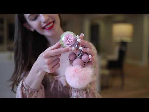 Pink Fluffy Ball Keychain – TheOnlyRoses